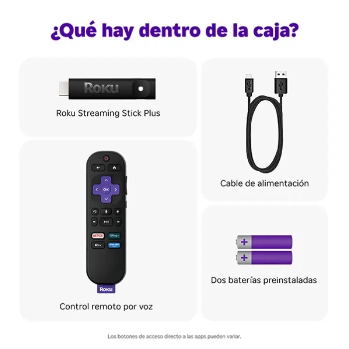 Dispositivo de Streaming Roku Streaming Stick Plus 4K Negro 3830MX ...