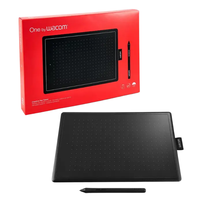 Tablet de Dibujo Wacom One 10″ Mediana Negra CTL672K1A | ADN TIENDA